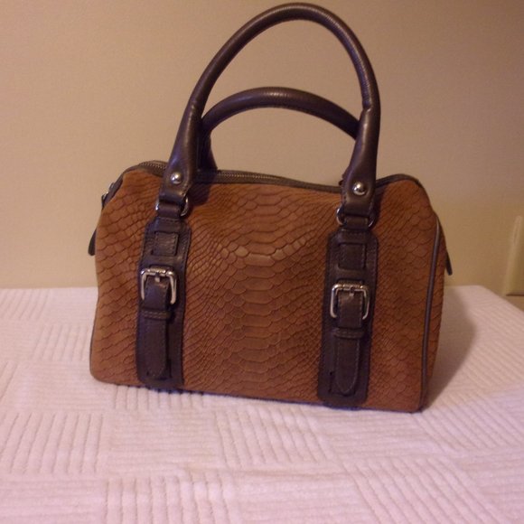 Innue | Bags | Innue Made In Italy Satchel Small Duffle Patterned Suede ...